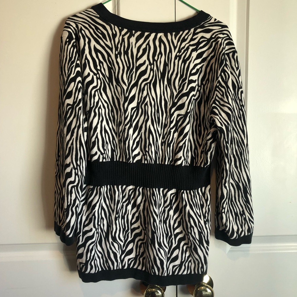 Zebra Print Y2k Cardigan - Gem